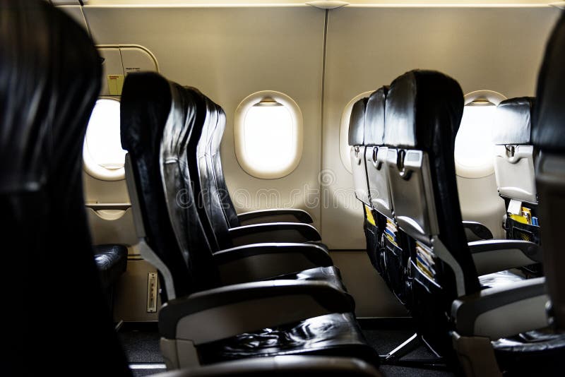 Empty Airplane Seat in a Row Stock Photo - Image of available, airplane ...