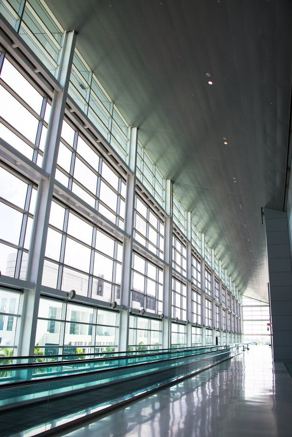 Empty Airport Corridor stock photo. Image of people, hall - 38146120
