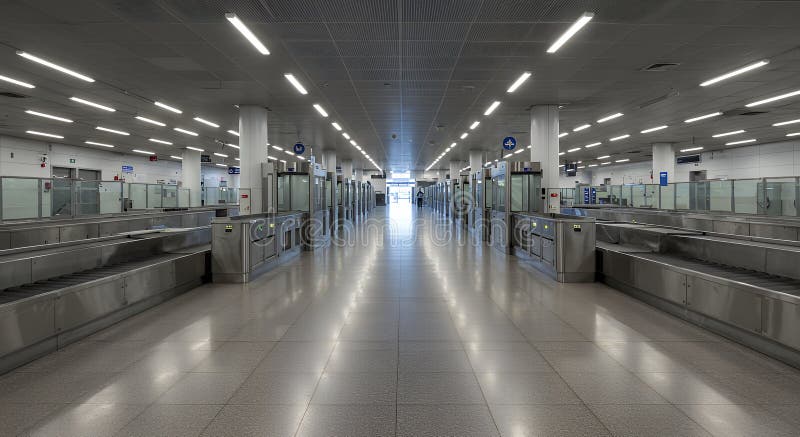 Unoccupied Security Screening Stations Stock Illustrations – 1 ...