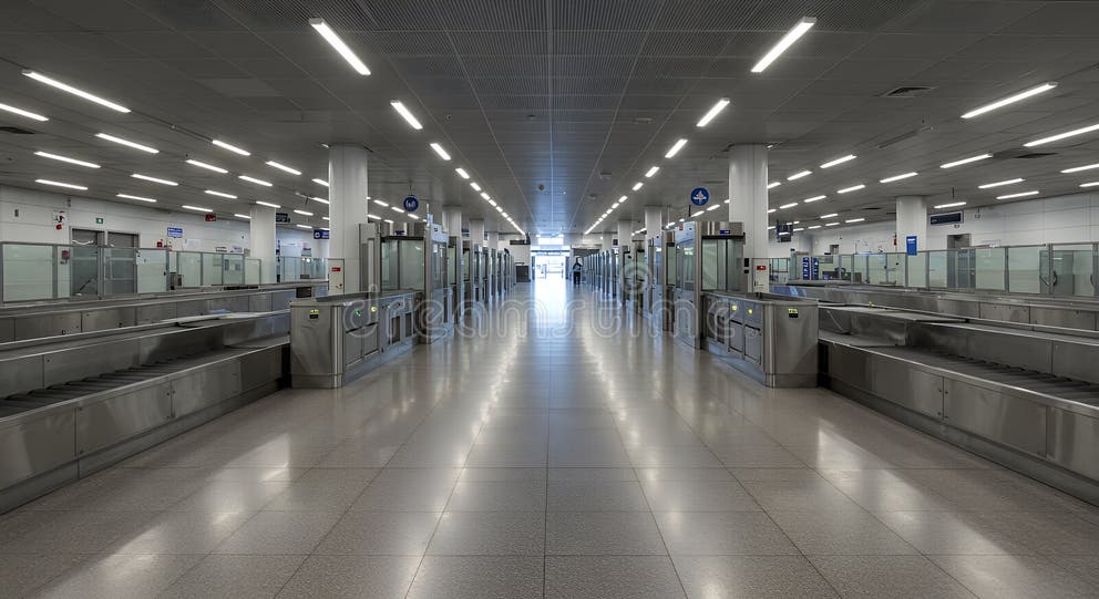 Empty Airport Security Checkpoint Corridor: a Passenger S Perspective ...