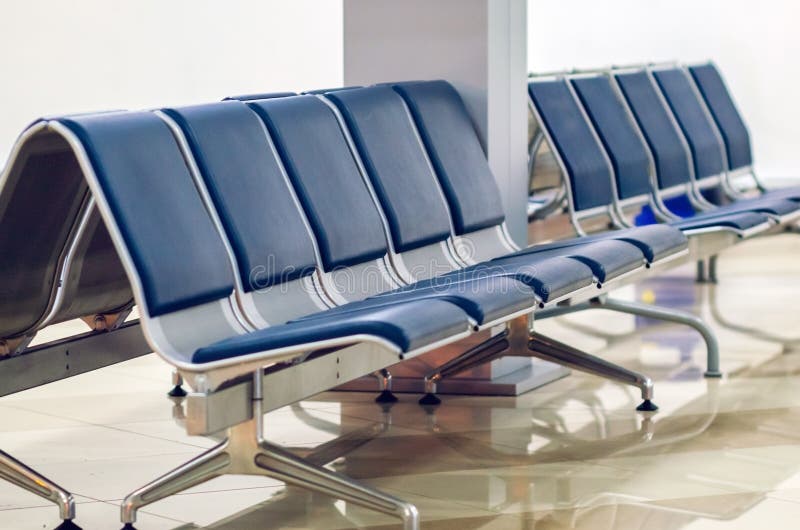 Empty Airport Terminal Waiting Area with Chairs Stock Photo - Image of ...