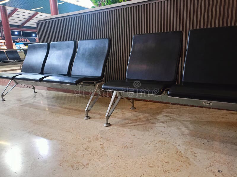 Empty Airport Waiting Chairs Stock Photo - Image of modern, seating ...