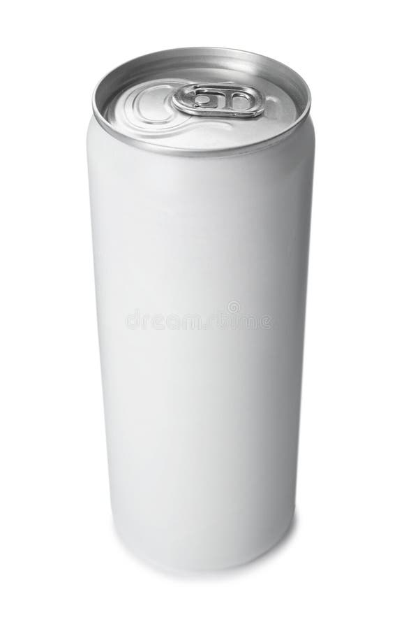 Empty Aluminum Can with Beverage on White. Mockup for Design Stock ...