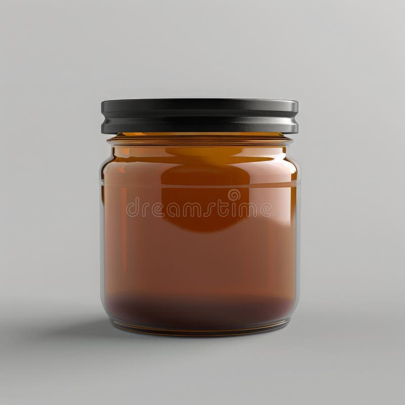 Empty Amber Jar Mockup for Product Design Versatile Container for ...