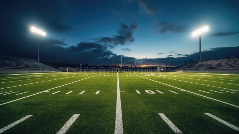Empty American Football Pitch Stock Photo - Image of winner ...