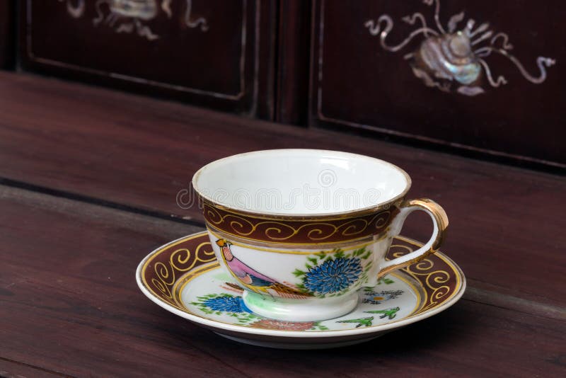 Empty antique tea cup stock photo. Image of empty, traditional - 63623118