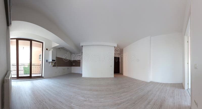 Empty apartment stock photo. Image of lobby, kitchen - 64351886