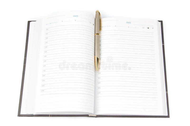 Empty appointment book stock photo. Image of note, isolated - 11999624