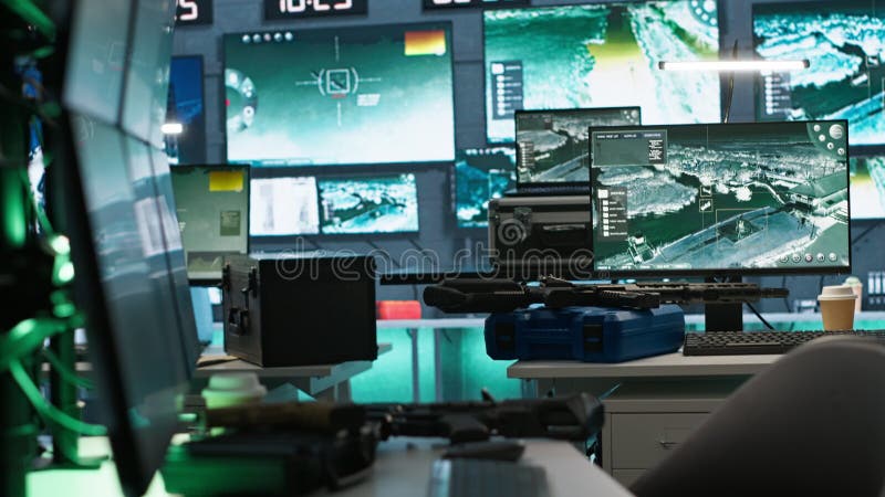 Empty Army Command Center Housing Operational Missile Defense System ...