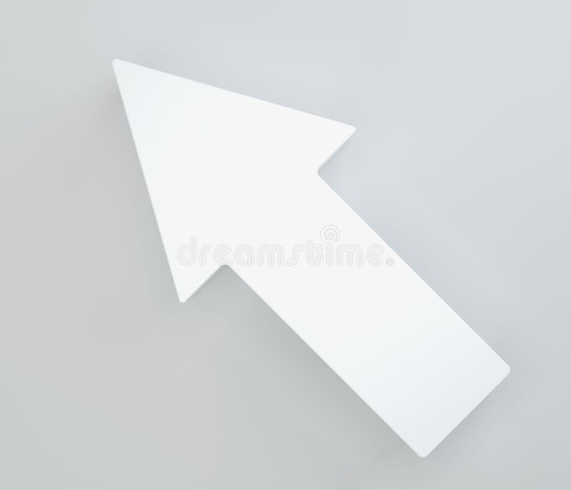 Empty Arrow with Shadow in Studio for Presentation. 3d Rendering Stock ...