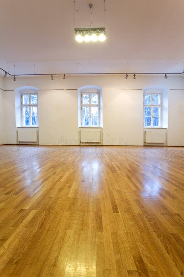 Empty Art Gallery with Blank Walls Stock Photo - Image of hall ...