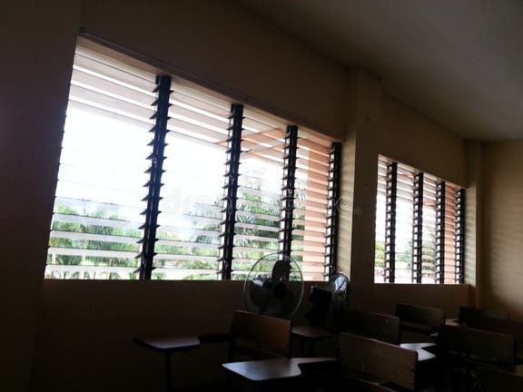 Empty Asian Indoor Highschool Classroom Stock Photo - Image of student ...