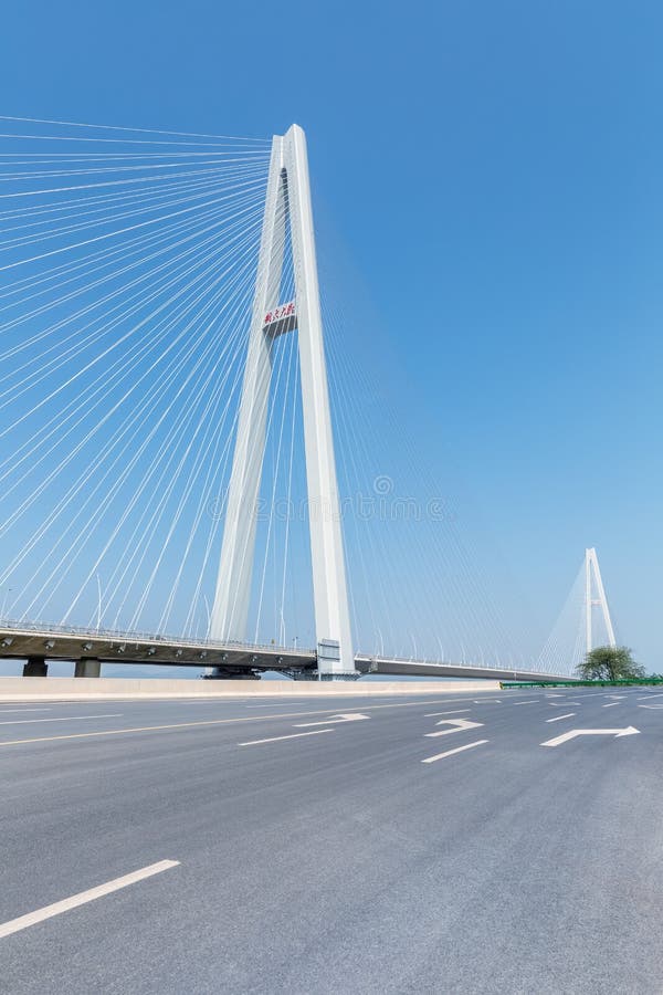 Cable-stayed bridge stock photo. Image of road, thailand - 33506894