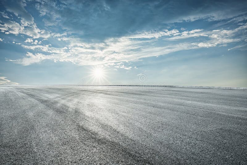 Empty Asphalt Road and City Buildings Skyline in Shanghai Stock Photo ...