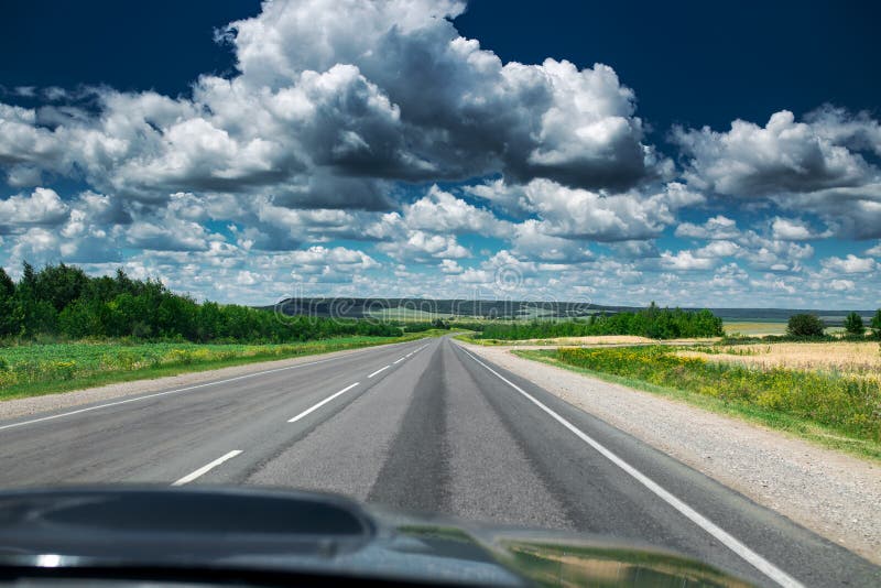 Empty Asphalt Road at Daytime. Beautiful Nature Landscape Stock Image ...