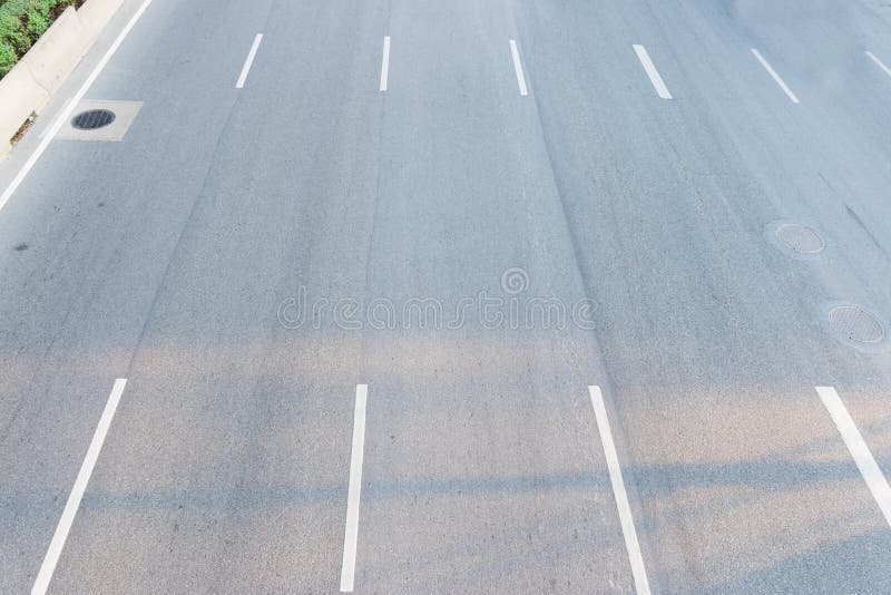 Empty asphalt road stock photo. Image of blue, morning - 134658916