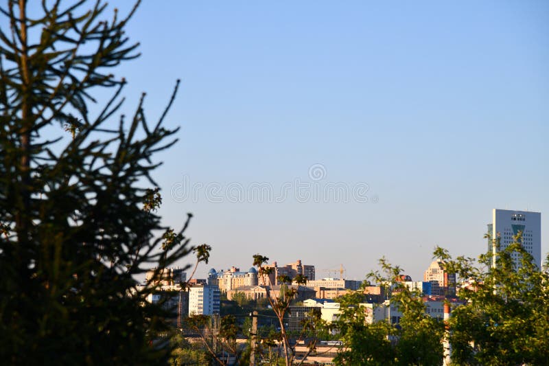 Empty Asphalt Road and Modern City Skyline with Building Scenery at ...