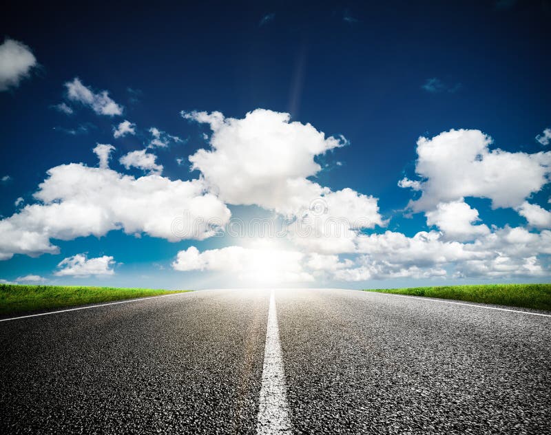 Road on a sunny summer day stock image. Image of summer - 107527593