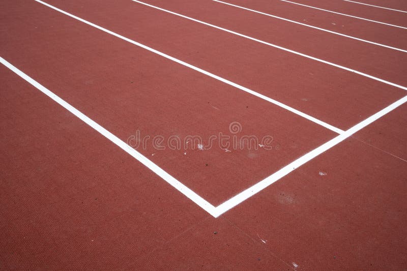 Empty Athletes Running Track Outdoors Stock Photo - Image of outdoor ...