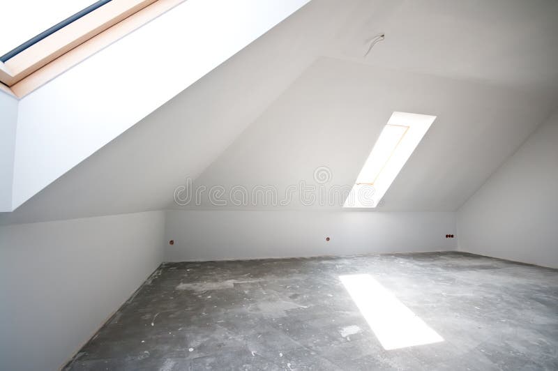 Empty Attic Storage stock photo. Image of indoors, column - 33151494