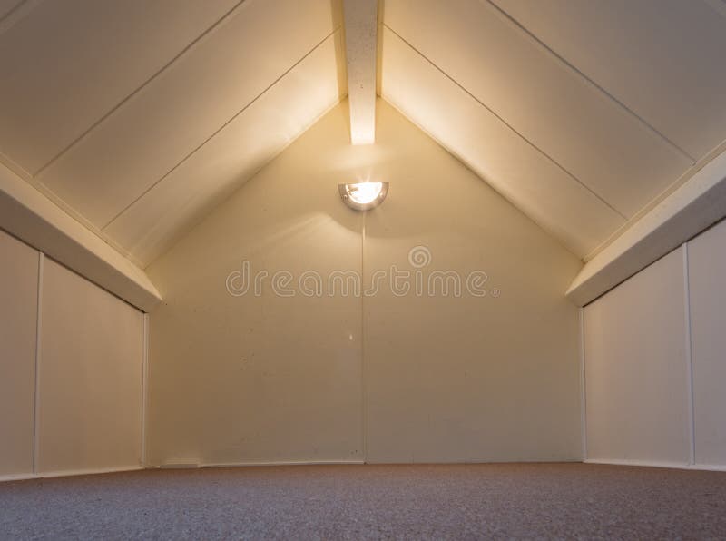 Empty attic room interior stock image. Image of housework - 104265267