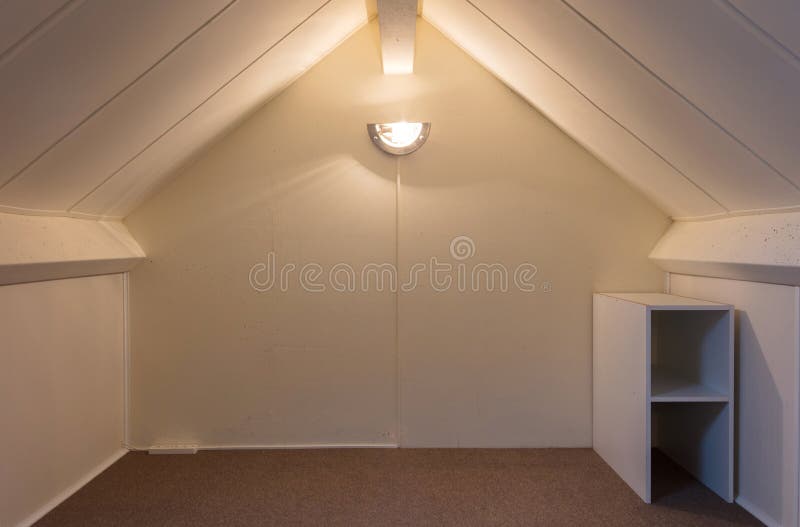 Empty attic room interior stock photo. Image of indoor - 104543480
