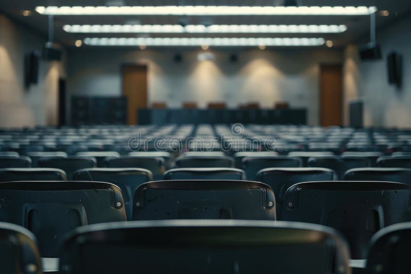 Empty Audience Hall: Chairs and Seating Arrangement Stock Image - Image ...