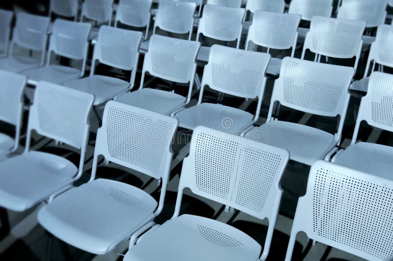 Empty Audience Seats Arranged in Rows Stock Photo - Image of foreground ...