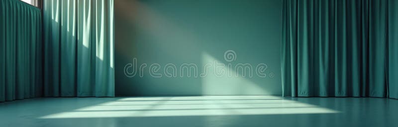 Empty Audition Room Stage Closeup with Dramatic Shadows. Theater ...