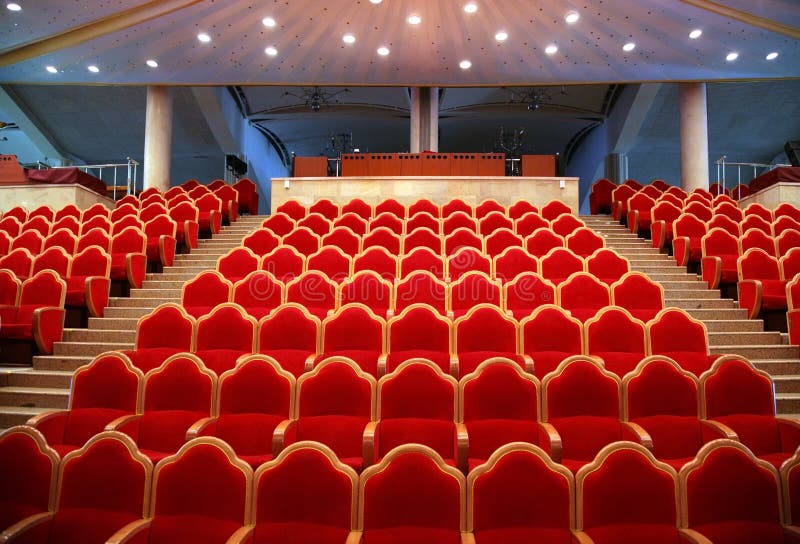 Empty auditorium stock image. Image of illumination, lamp - 8073211