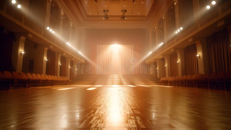 Auditorium Performance Stage Theater Conference Room Stock Illustration ...