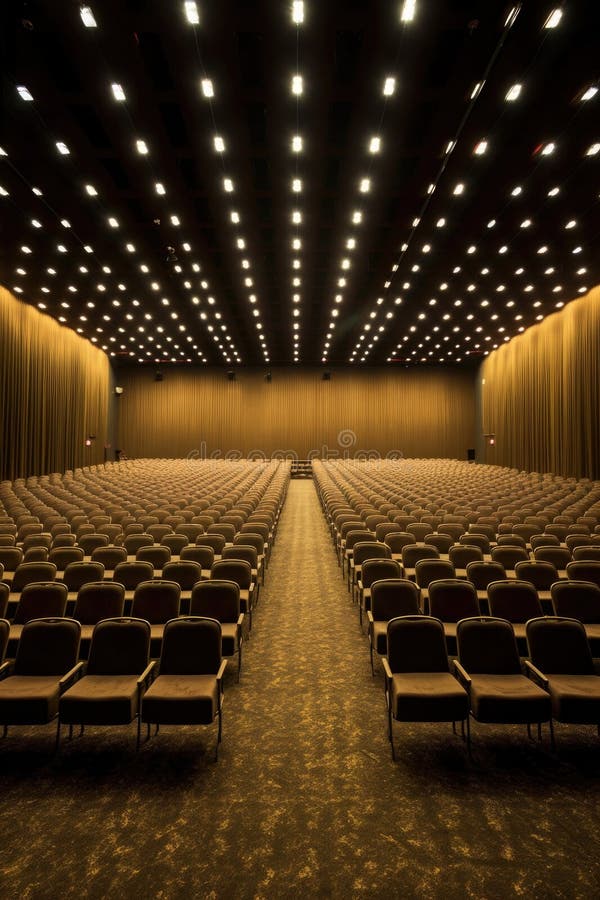 Empty Auditorium with Rows of Seats before Event Starts Stock ...