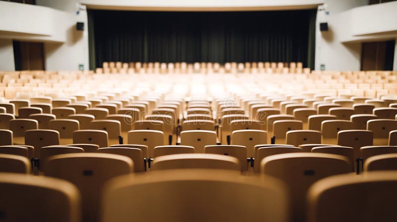 Empty Auditorium Seats Awaiting an Audience Stock Illustration ...