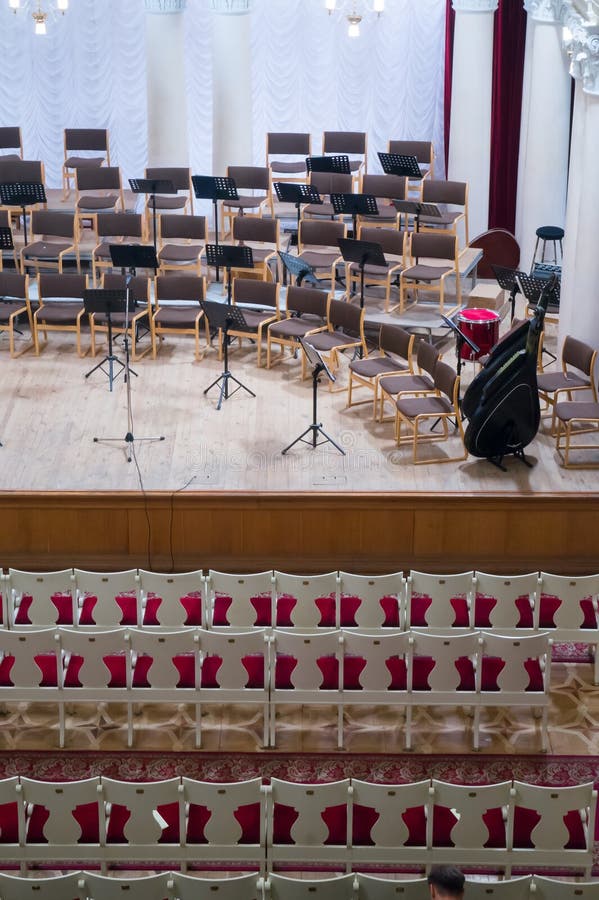 Empty Auditorium and the Stage before the Concert Stock Photo - Image ...