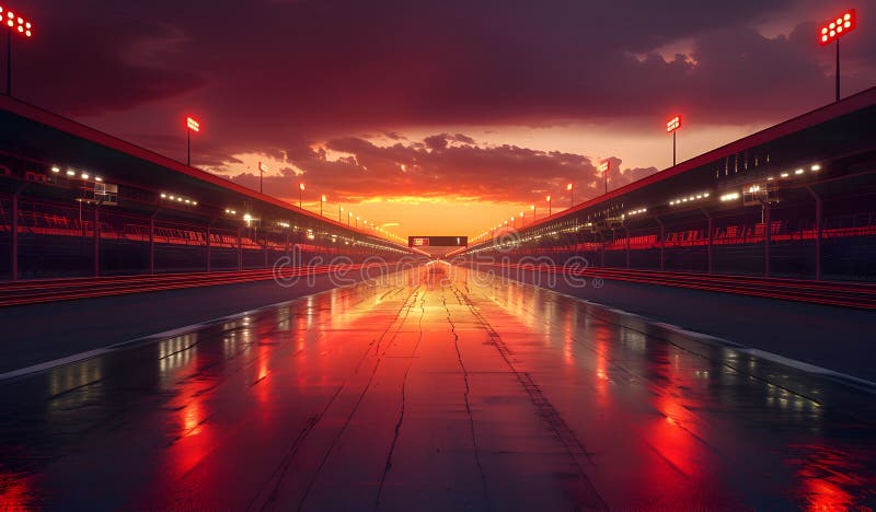 An empty auto racing track stock photo. Image of speed - 319725078