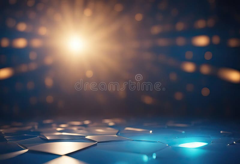 Empty Backdrop Scene Spotlight Illuminated Stock IllustrationBlue ...