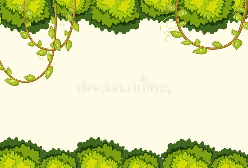 Empty Background with Jungle Tree Elements Stock Vector - Illustration ...