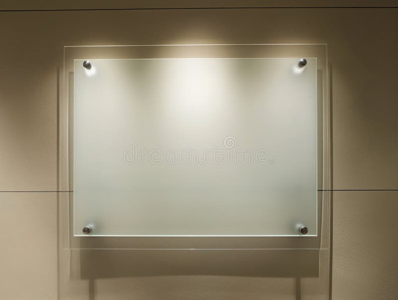 Blank Illuminated Billboard Indoors Stock Photo - Image of blank ...