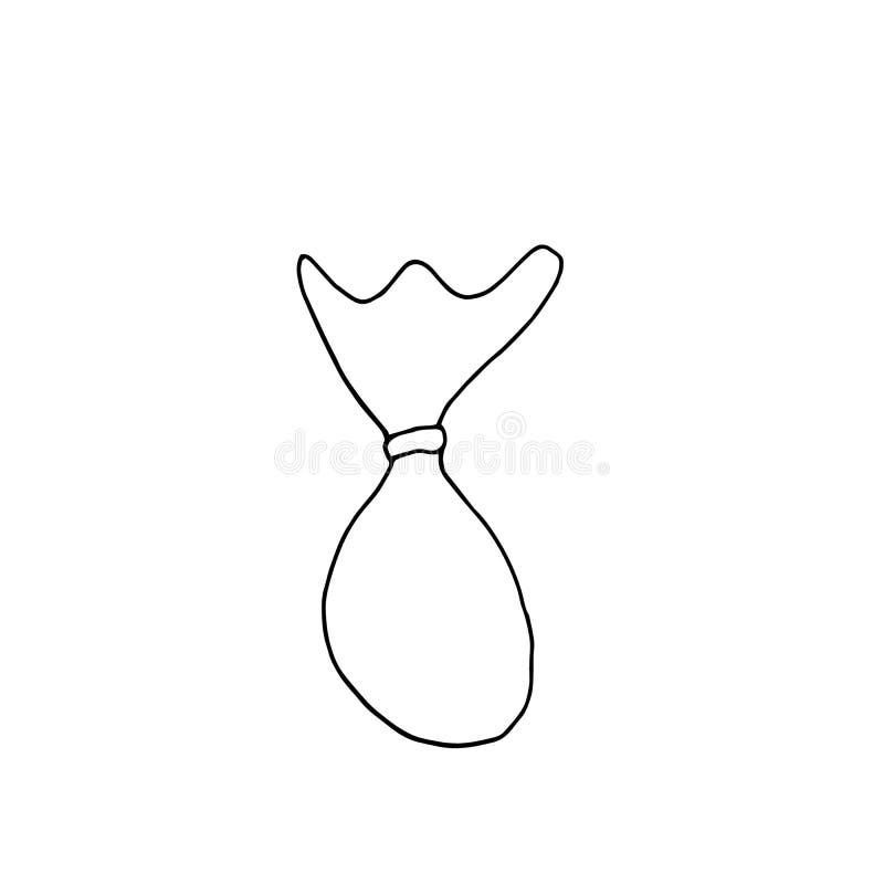 Empty Bag for Products, Shoping. Simple Doodle Vector Illustration in ...