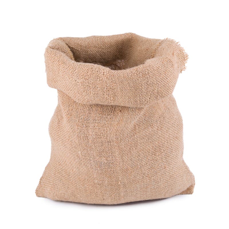 Empty Bag from a Sacking Isolated on a White Background Stock Image ...