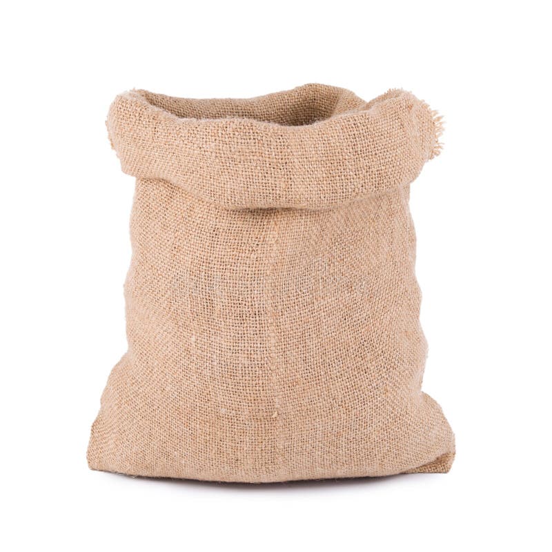 Empty Bag from a Sacking Isolated on a White Background Stock Image ...