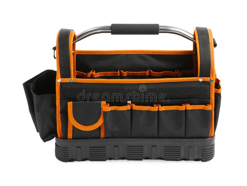 Empty Bag for Tools Isolated on White Stock Image - Image of building ...