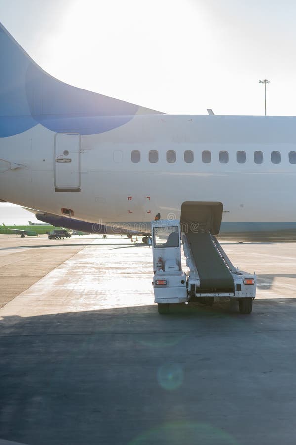 Empty Baggage Carousel at the Plane. Stock Image - Image of empty ...