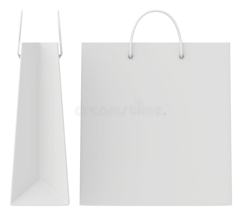 Empty Bags Isolated on White Background Stock Illustration ...