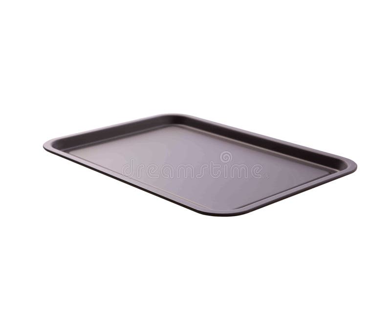 Empty Baking Tray for Pizza Close Up Top View Isolated Square. Mock Up ...