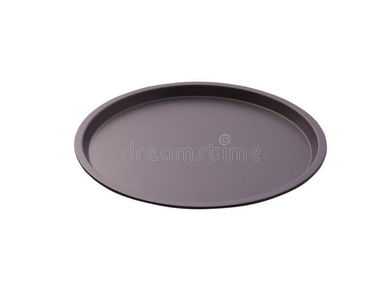 Empty Baking Tray for Pizza Isolated Close Up Top View. Stock Image ...