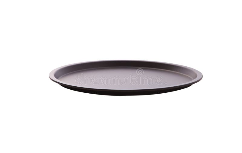 Empty Baking Tray for Pizza Isolated Close Up Top View. Stock Image ...