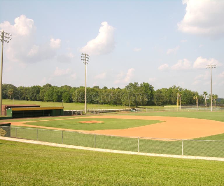 Empty Ball Field stock image. Image of fenced, baseball - 18597491