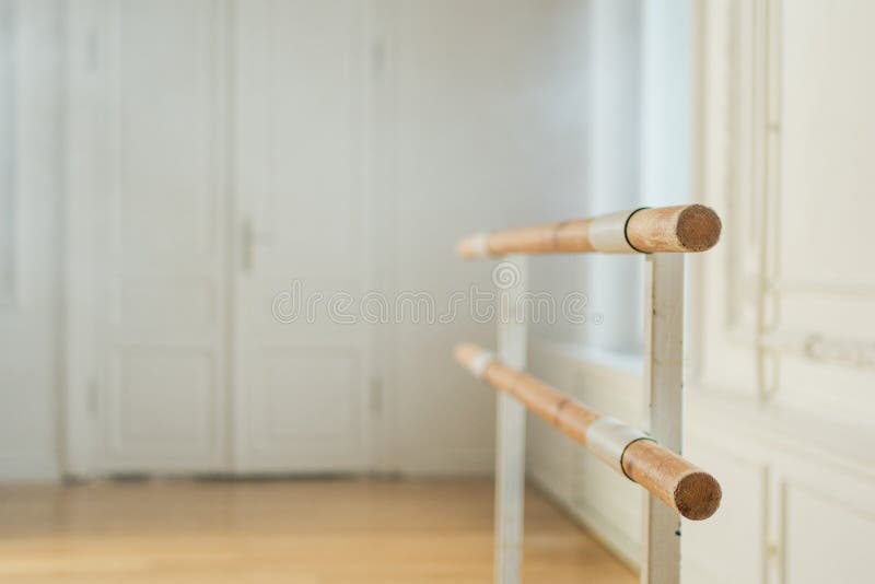 Empty Ballet Dance Studio Barre Professional Stretching Practicing ...