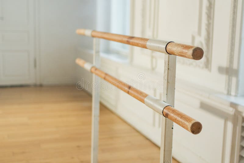 Empty Ballet Dance Studio with Barre. Professional Ballet Barre for ...